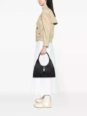 Gucci 2000-2015 Gg Canvas Jackie Bardot Shoulder Bag - Black