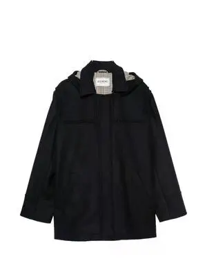 Iceberg Hooded Zip-up Twill Coat