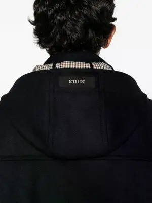 Iceberg Hooded Zip-up Twill Coat
