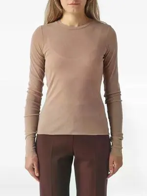MEIMEIJ Sheer Long-sleeve T-shirt - Neutrals