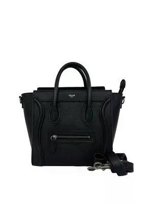 Celine 2010 Nano Leather Luggage Tote Satchel
