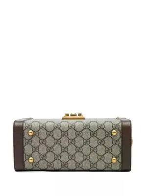 Gucci Gg Supreme Web Savoy Top Handle Beauty Case Satchel