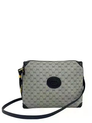 Gucci 1980-1990 Micro Gg Supreme Crossbody Bag - Grey
