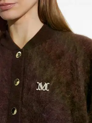 Max Mara Zirconia-embellished 'm' Brooch - Silver