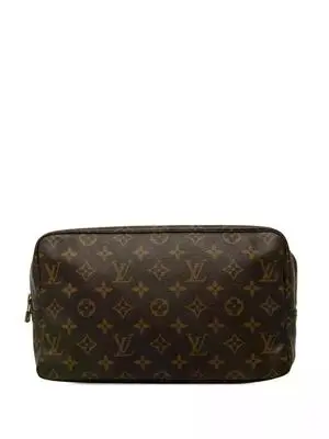 LOUIS VUITTON Monogram Canvas Troussse Toilette 28 Clutch Bag - Brown