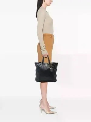 Prada 2000-2013 Soft Calf Open Convertible Tote Satchel