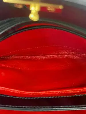 Gucci 20th Century Calfskin Bamboo Satchel
