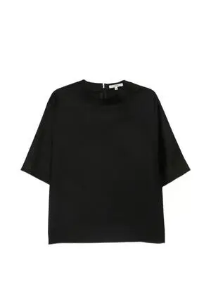 Barena Venezia Short-sleeve Crewneck Top With Rear Zip