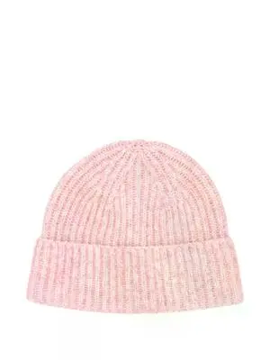 LISA YANG Lisa Yang Ribbed-Knit Cashmere Beanie Hat Pink