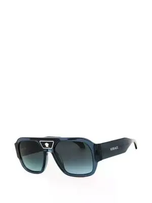 Versace Medusa Embellishment Pilot-frame Sunglasses