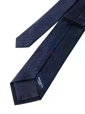 HACKETT  H-monogram Silk Tie - Blue
