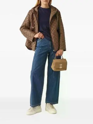 Max Mara Quilted Hooded Jacket - Brown