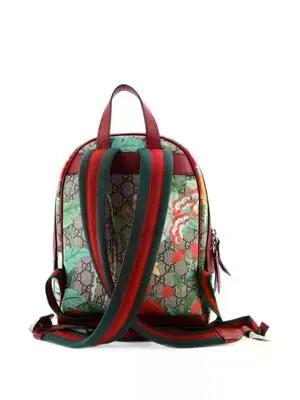 Gucci Tian Print Gg Coated Canvas Small Backpack