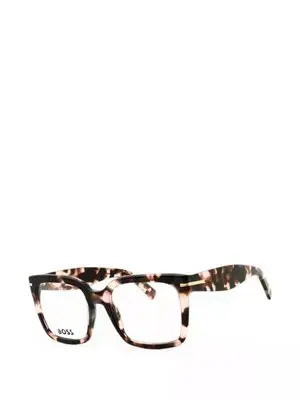 BOSS Tortoiseshell-pattern Square-frame Glasses