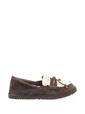 UGG Zora Shearling-trim Loafers - Brown