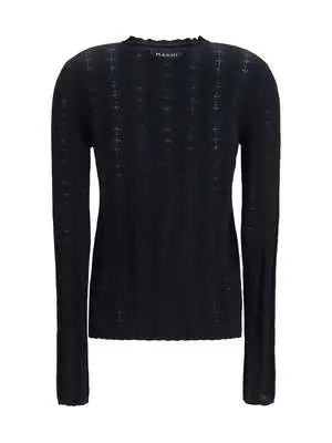 Marni Wool And Silk Cardigan With Bow