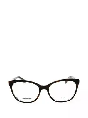 Moschino Tortoiseshell-effect Cat-eye Frame Glasses - Brown