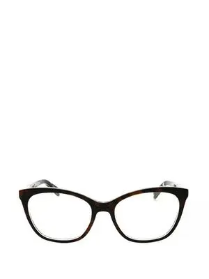 Moschino Tortoiseshell Effect Cat-eye Frame Eyeglasses - Brown