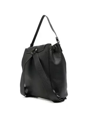 Orciani Grainy Leather Shoulder Bag