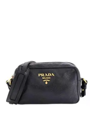 PRADA Dual Strap Camera Bag Vitello Daino Crossbody Bag