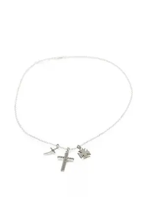 TWOJEYS Multi-cross Charm Necklace With Engraved Detail
