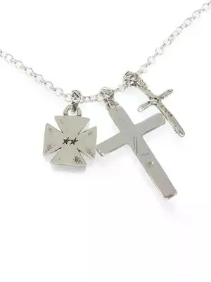 TWOJEYS Multi-cross Charm Necklace With Engraved Detail