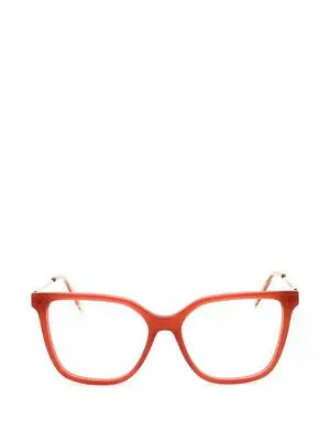 Moschino Rectangle Frame Eyeglasses - Red