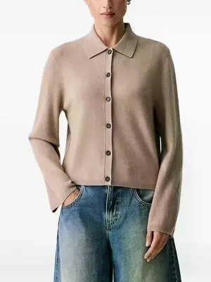 Marc O'polo Button-up Long-sleeve Polo Cardigan - Neutrals