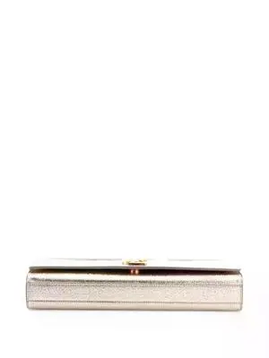 Saint Laurent Classic Monogram Metallic Calfskin Long Clutch Bag