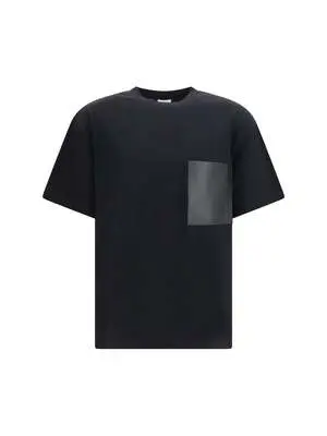 Bottega Veneta Pima Cotton Jersey T-shirt With Pocket - Black