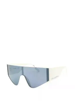 Karl Lagerfeld Shield Geometric Frame Sunglasses - Neutrals