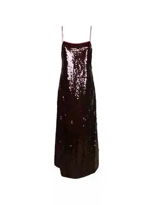 Alberta Ferretti Sequin-embellished Spaghetti-strap Dress