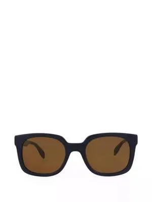 Alexander McQueen Graffiti Square Frame Sunglasses