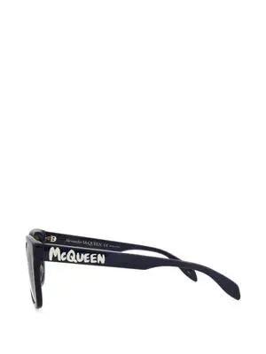 Alexander McQueen Graffiti Square Frame Sunglasses
