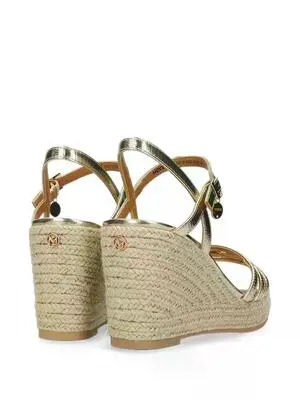 MEXX Strappy Wedge Espadrilles With -tone Metallic Finish