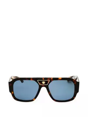 Versace Medusa Embellished Sunglasses - Brown