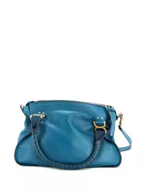 Chloé Marcie Leather Medium Satchel - Blue