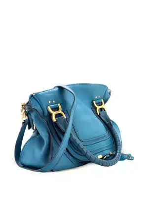 Chloé Marcie Leather Medium Satchel - Blue