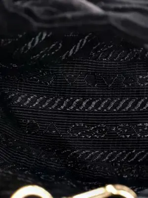 Prada Velvet Mini Bucket Bag With Triangle Logo