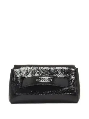 Orciani Small Logo-plaque Crinkled-leather Clutch Bag