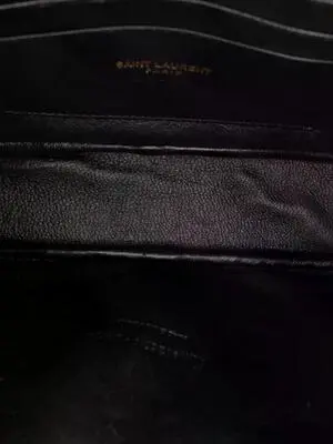 Saint Laurent Grain De Poudre Chevron Monogram Lou Camera Bag Crossbody
