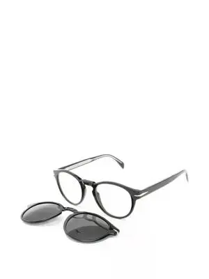DB EYEWEAR BY DAVID BECKHAM Clip-on Round-frame Sunglasses - Black