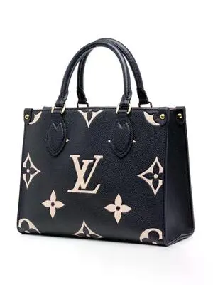 LOUIS VUITTON 2021 Bicolor Monogram Empreinte Giant Onthego Pm Satchel