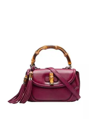 Gucci 2016-2026 Medium Calfskin New Bamboo Satchel - Red