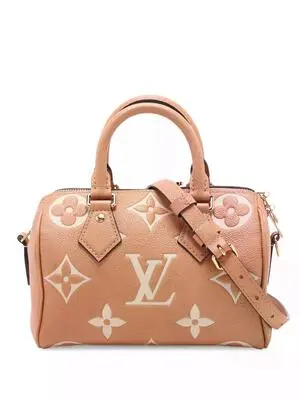 LOUIS VUITTON 2021-2026 Bicolor Monogram Giant Empreinte Speedy Bandouliere 20 Satchel - Orange