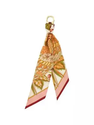 FERRAGAMO Silk Foulard Key Holder - Neutrals