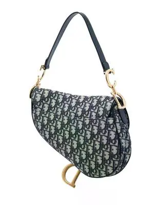 Dior 2018 Oblique Canvas Saddle Bag Shoulder Bag