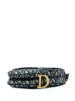 Dior 2018 Oblique Canvas Saddle Bag Shoulder Bag