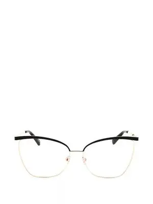 Moschino Cat Eye Eyeglasses - Gold