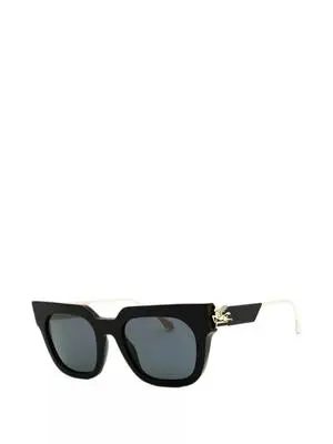 Etro Pegaso Embellishment Rectangular Frame Sunglasses
